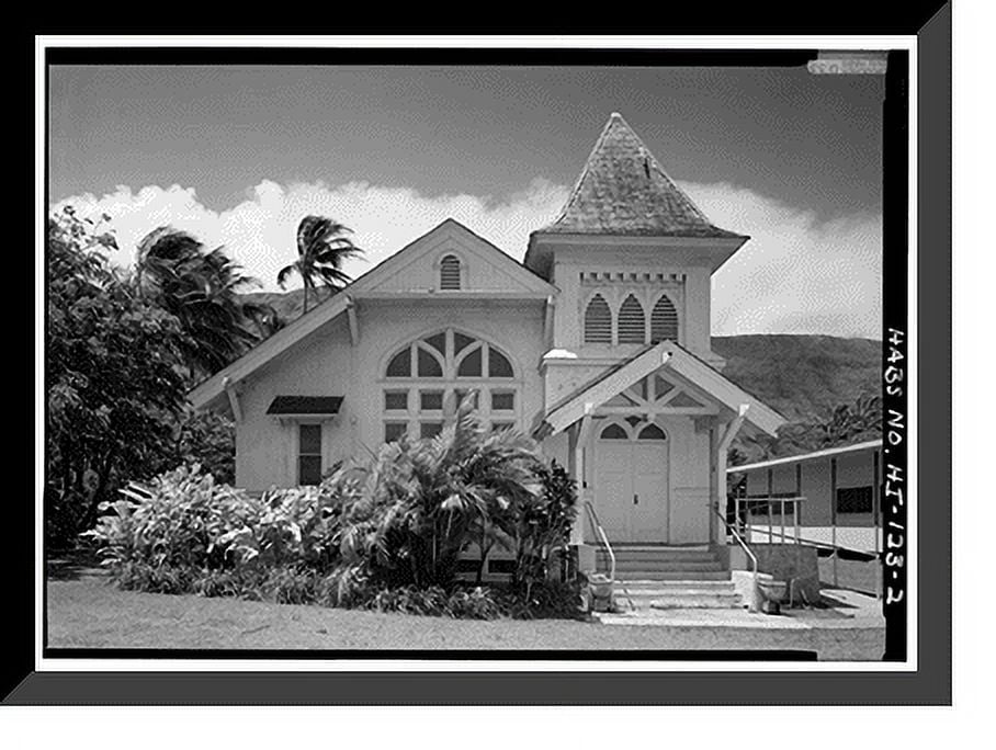 Historic Framed Print, Kanaana Hou Calvinist Church, Moloka'i Island ...