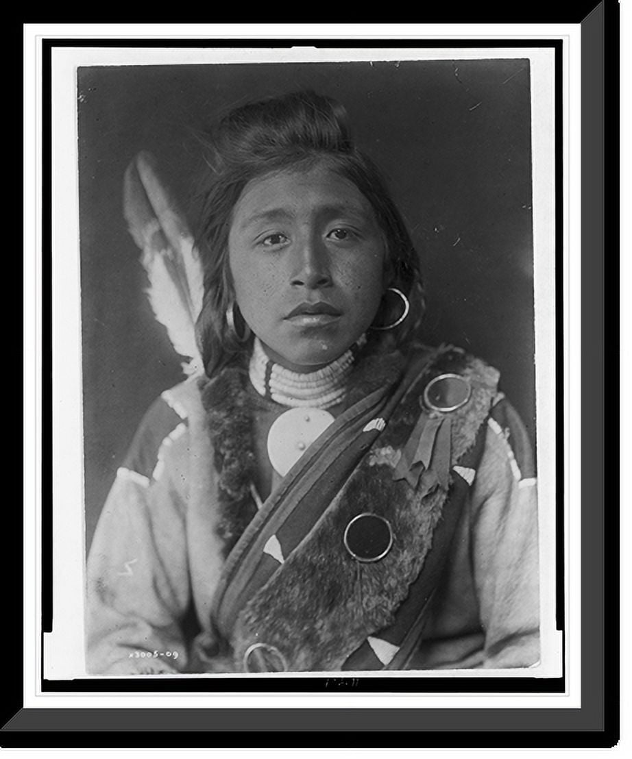 Historic Framed Print, [Kashhila. Wishham. Male Chinookan Indian, head ...