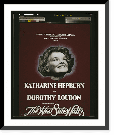 Historic Framed Print, Katharine Hepburn and Dorothy Loudon in a new ...