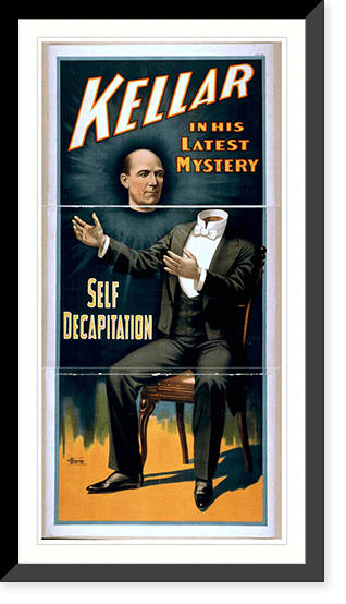 Historic Framed Print, Kellar in his latest mystery - 4, 17-7/8" x 21-7 ...