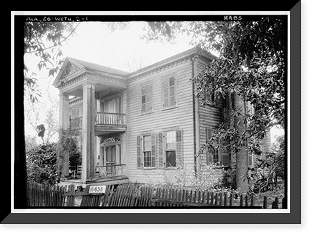 Historic Framed Print, Kelly Fitzpatrick House, Autauga Street ...