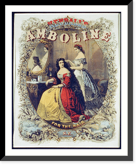 Historic Framed Print, Kendall's amboline for the hair - 2, 17-7/8" x ...