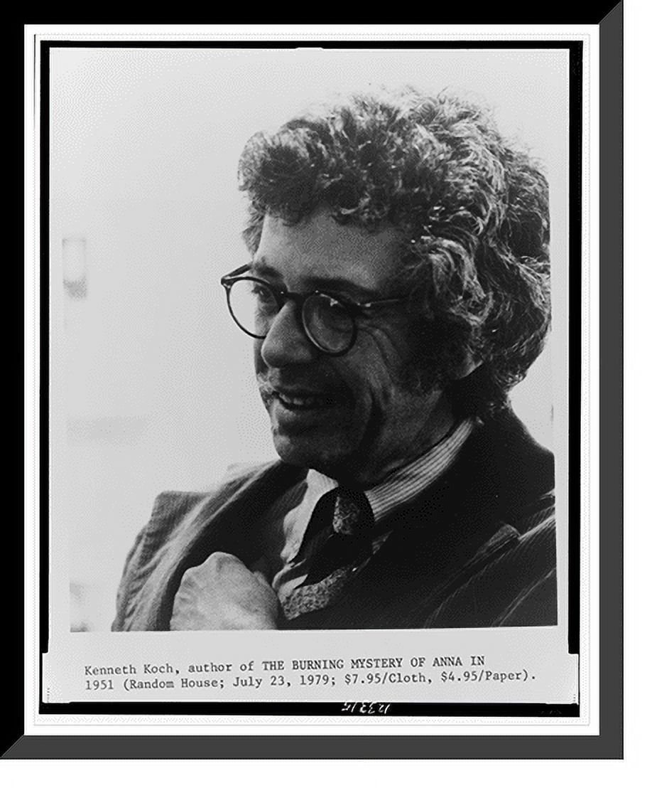 Historic Framed Print, [Kenneth Koch, head-and-shoulders portrait ...