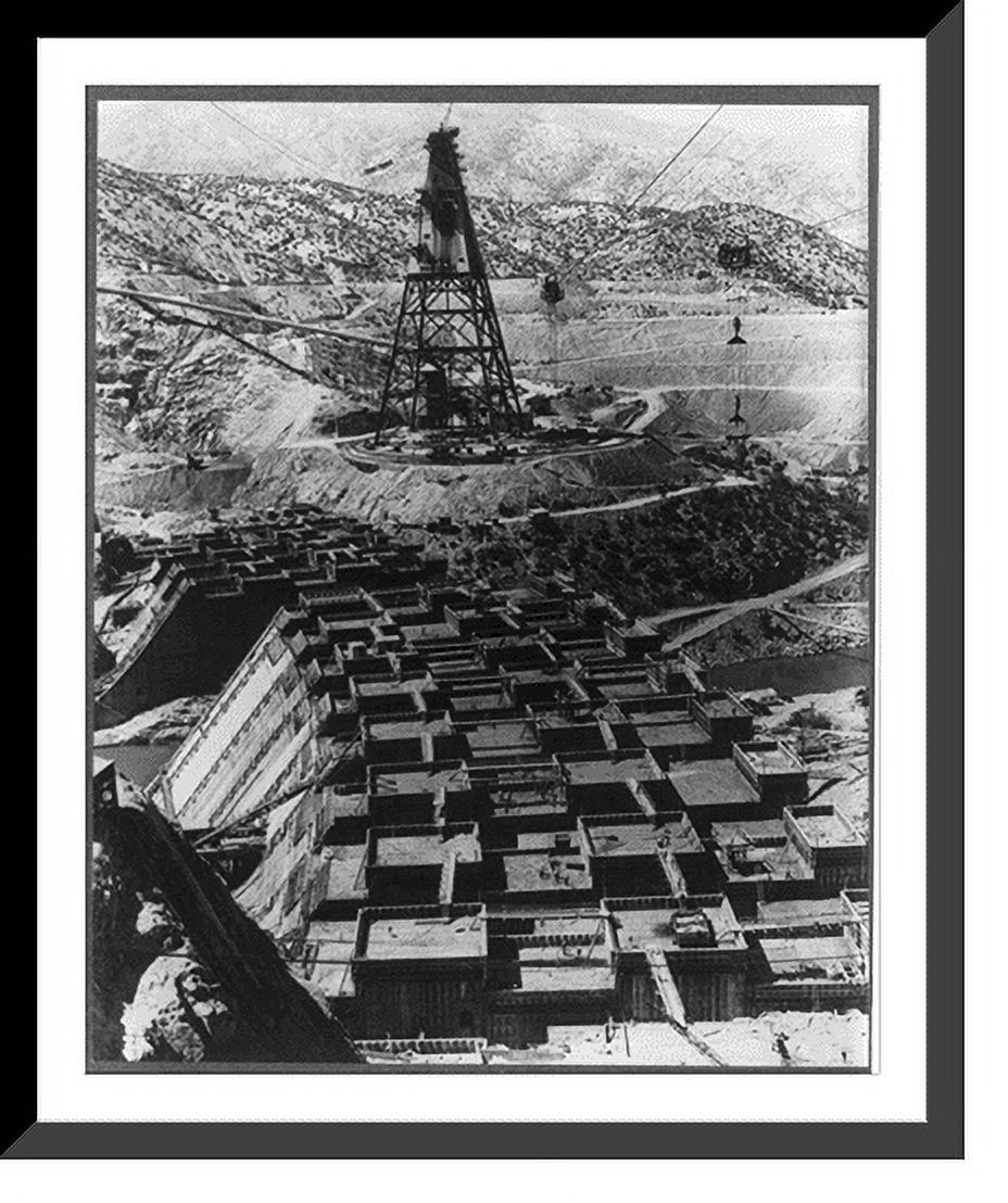 Historic Framed Print, Kennett Division. Shasta Dam. General view of ...