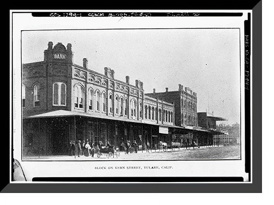 Historic Framed Print, Kern Street (Commercial Buildings), Tulare ...