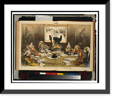 Historic Framed Print, King Chester Arthur's knight(cap)s of the round ...