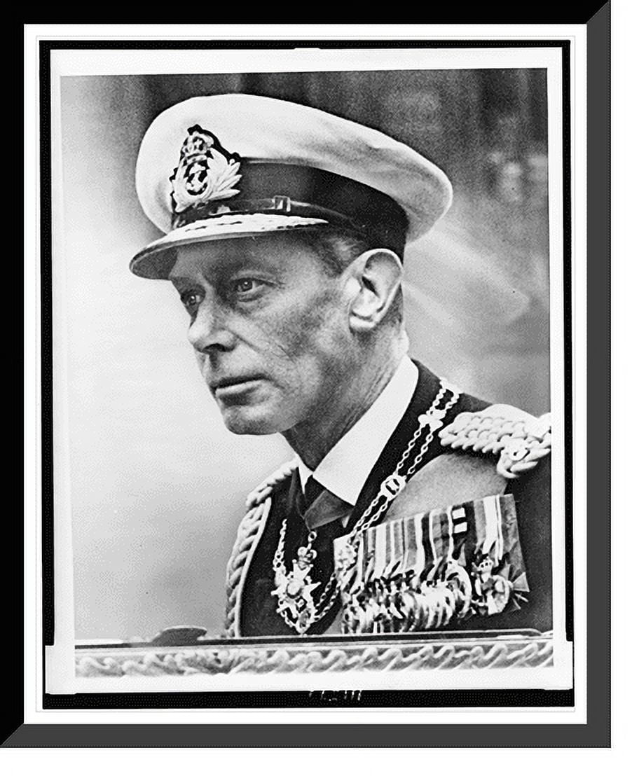 Historic Framed Print, [King George VI, head-and-shoulders portrait ...