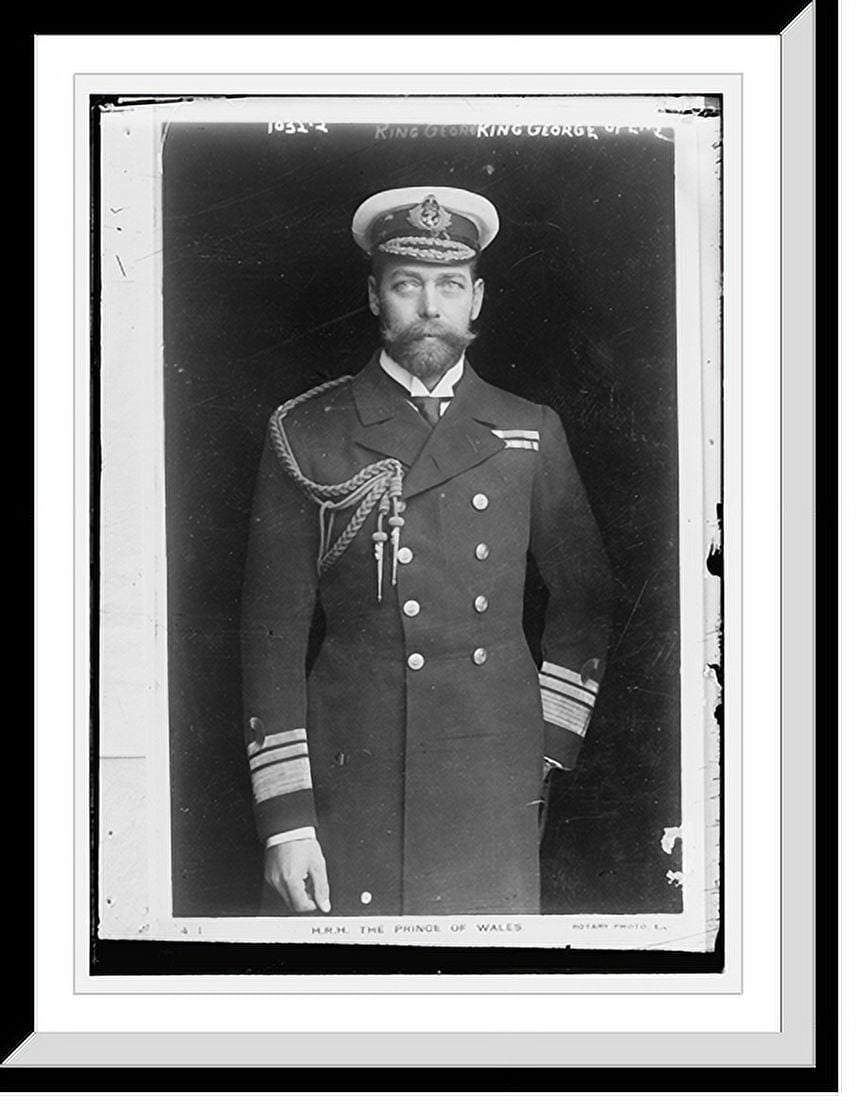 Historic Framed Print, King George of England in uniform, Rotary Photo ...