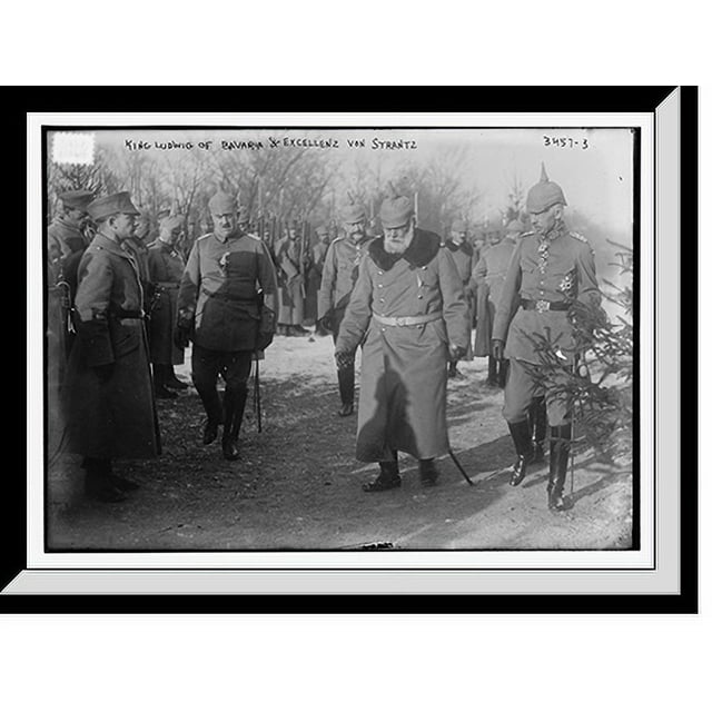 Historic Framed Print, King Ludwig of Bavaria and Excellenz von Strantz ...