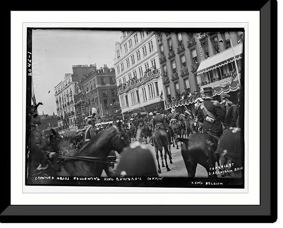 Historic Framed Print, King of Belgium and other Crowned heads ...
