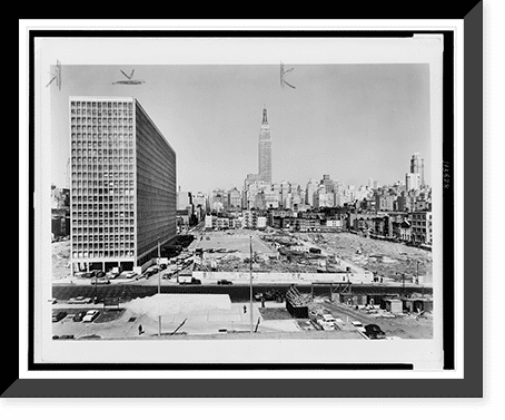 Historic Framed Print, [Kip's Bay Suite construction project, showing ...