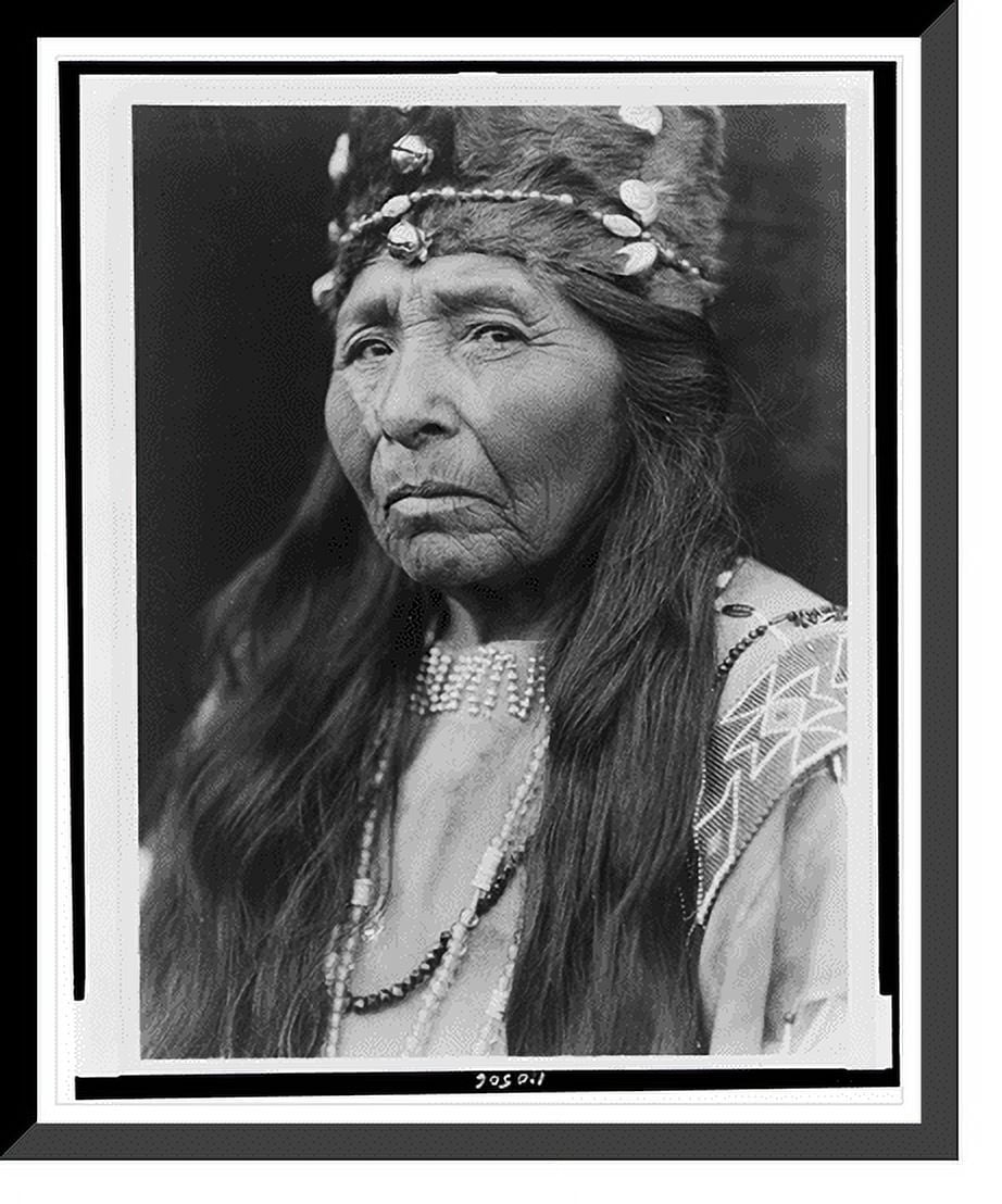 Historic Framed Print, [Klamath woman, head-and-shoulders portrait ...