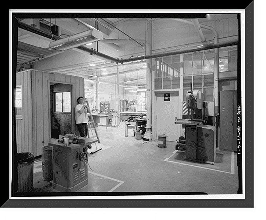 Historic Framed Print, Kodiak Naval Operating Base, Wood & Machine Shop ...