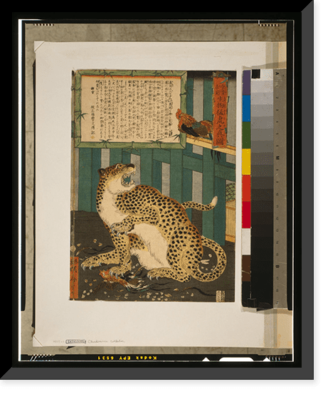 Historic Framed Print, Konjaku miken seibutsu moko no shinzu ...