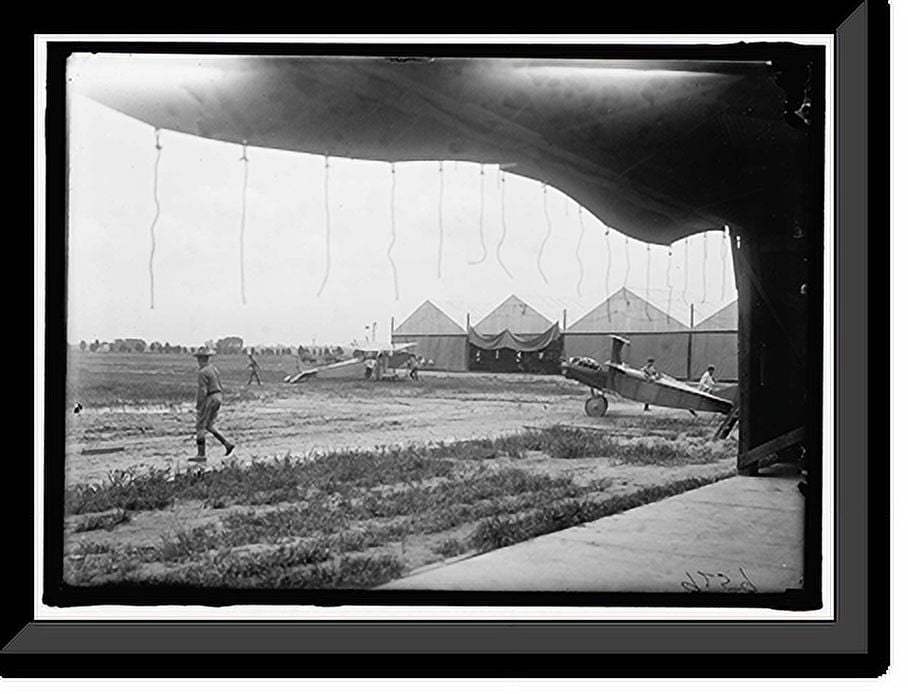 Historic Framed Print, LANGLEY FIELD, VA. HANGERS: PLANES, LEFT TO ...