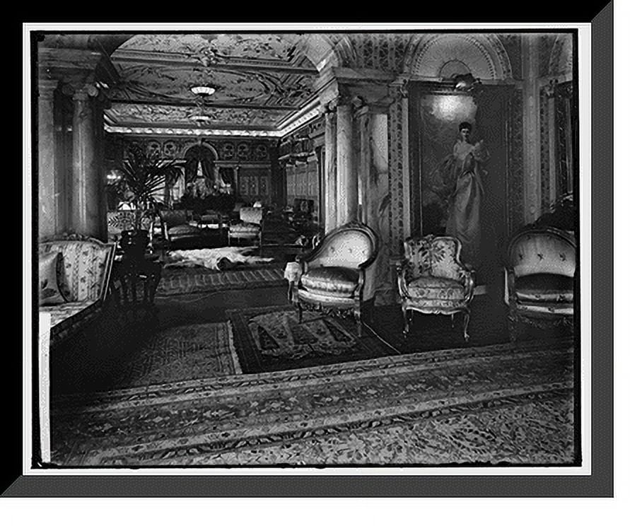 Historic Framed Print, LEITER, L.Z., MRS. HOUSE, INTERIOR, 17-7/8" x 21 ...