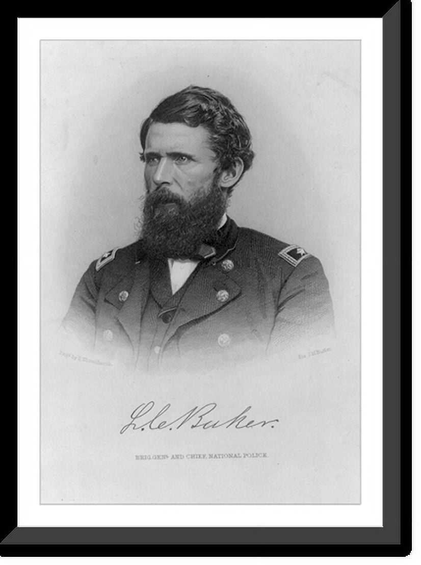 Historic Framed Print, [LaFayette Curry Baker, 1826-1868, Brig. Gen ...