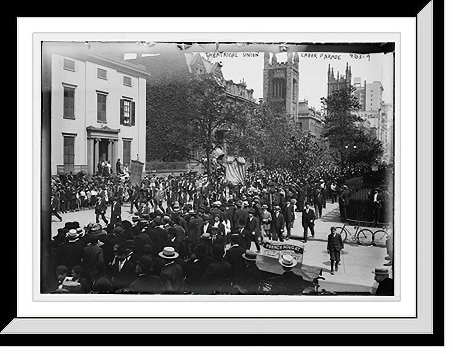 Historic Framed Print, Labor Day Parade, marchers of the Theatrical ...
