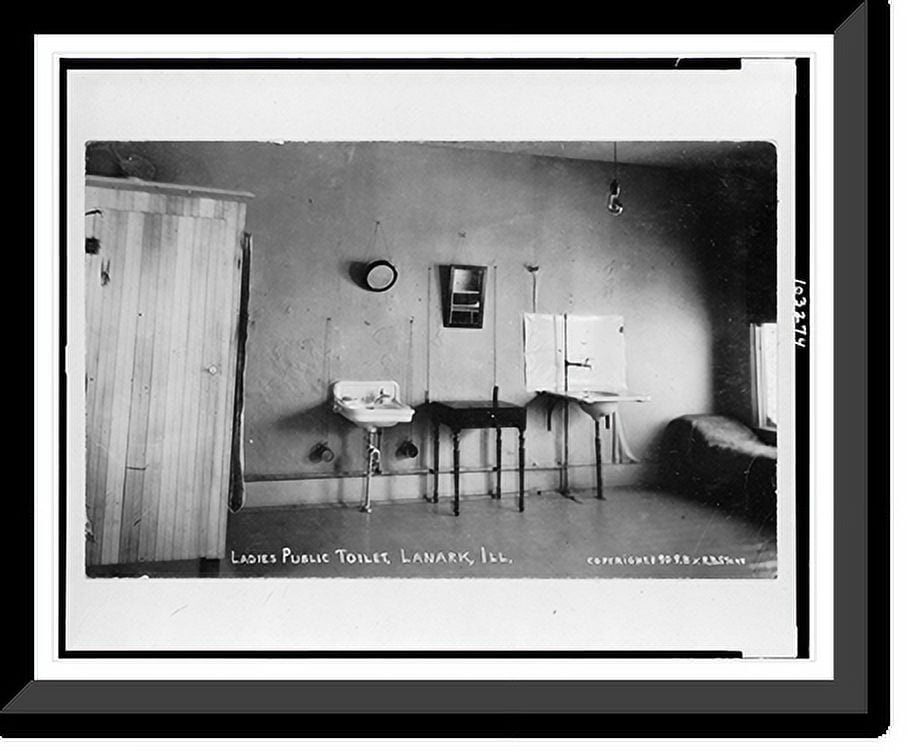Historic Framed Print, Ladies' public toilet, Lanark, Ill., 17-7/8" x ...