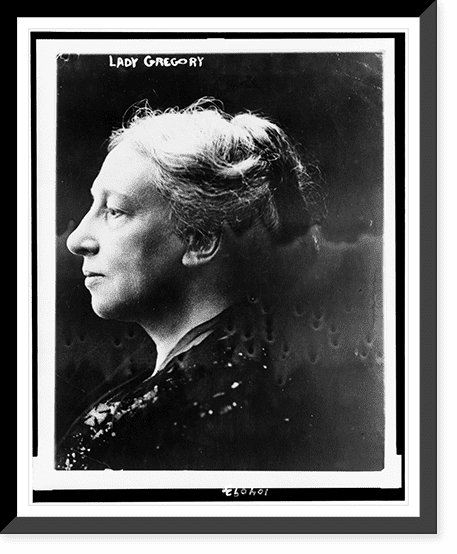 Historic Framed Print, [Lady Isabella Augusta Gregory, head-and ...