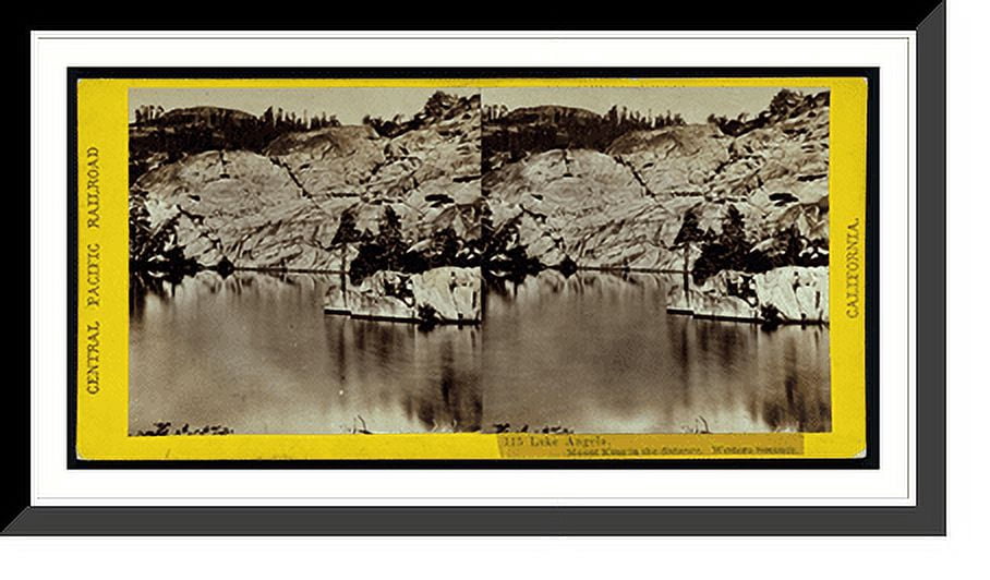 Historic Framed Print, Lake Angela Mount King in the distance. Western ...