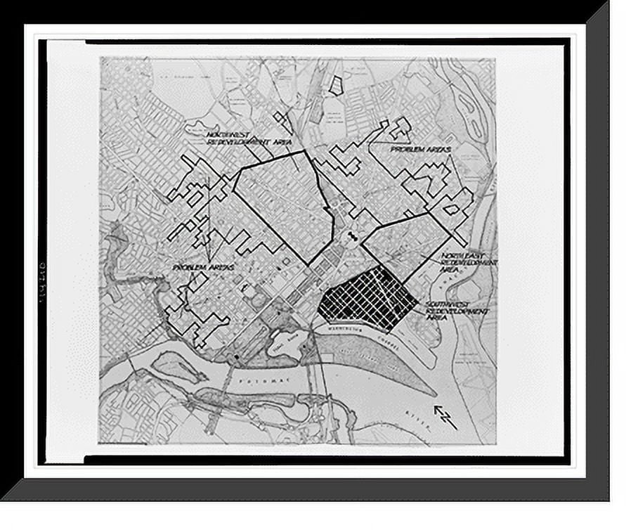 Historic Framed Print, [Land development project (Southwest ...