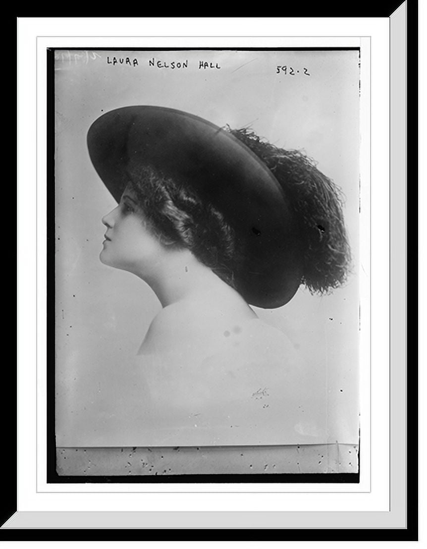 Historic Framed Print, Laura Nelson Hall, profile portrait, 17-7/8" x ...