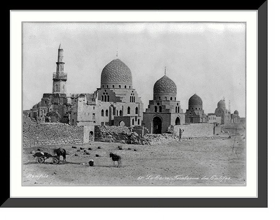 Historic Framed Print, Le Caire. Tombeaux des Califes.Bonfils., 17-7/8 ...