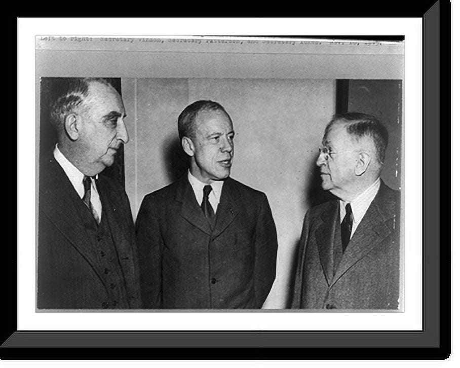 Historic Framed Print, Left to right: Secretary [Frederic Moore] Vinson, Secretary [Robert ...