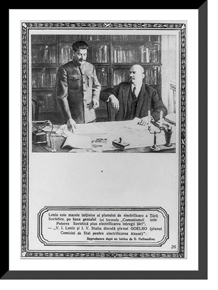 Historic Framed Print, Lenin, Vladimir Il'ich, 1870-1924 - seated at ...