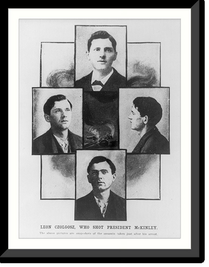 Historic Framed Print, Leon Czolgosz, who shot President McKinley, 17-7 ...