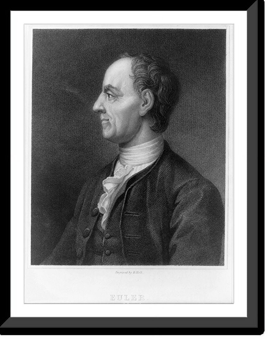 Historic Framed Print, [Leonhard Euler, head-and-shoulders portrait ...
