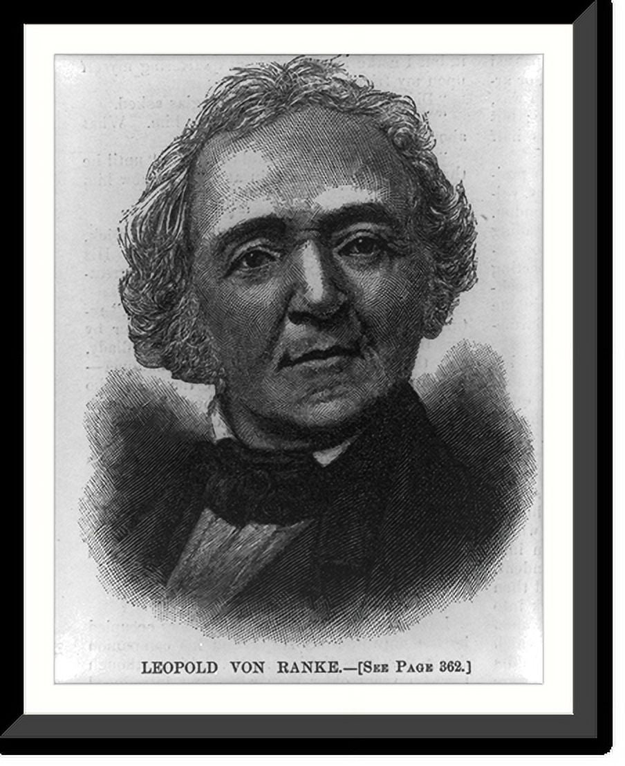 Historic Framed Print, [Leopold von Ranke, 1795-1886, bust, facing ...