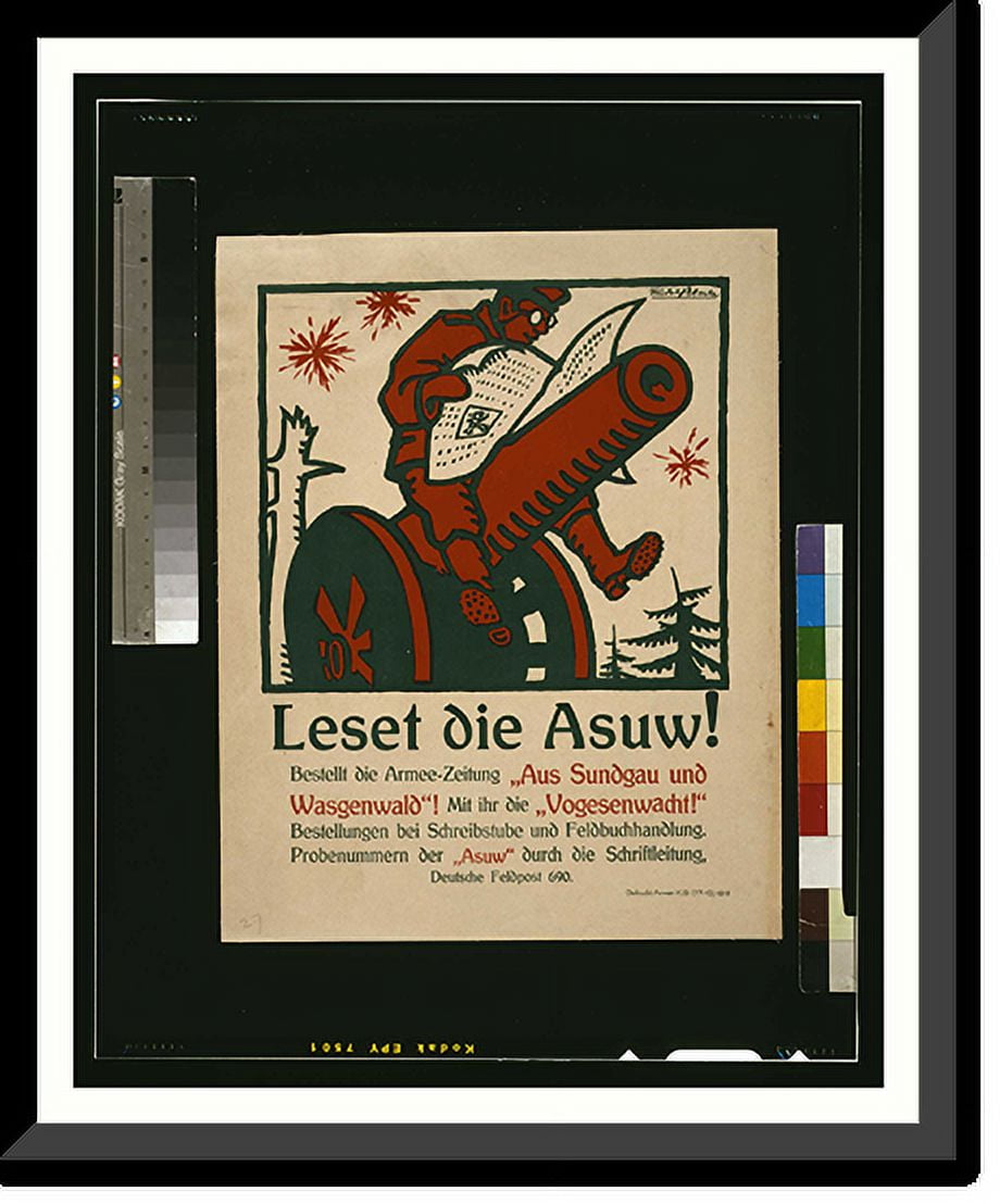 Historic Framed Print, Leset die Asuw!. Rudolf Eberle., 17-7/8" x 21-7/ ...