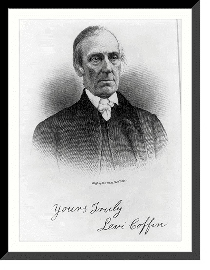 Historic Framed Print, [Levi Coffin, 1798-1877, bust portrait], 17-7/8" x 21-7/8" - Walmart.com
