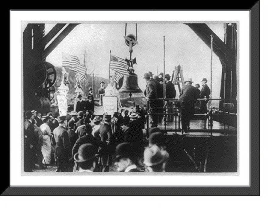 Historic Framed Print, Liberty Bell - Transferring the Liberty Bell ...