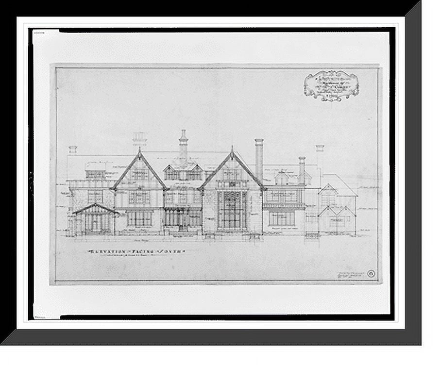 Historic Framed Print, [Library (Chevy Chase Library"), Chevy Chase ...