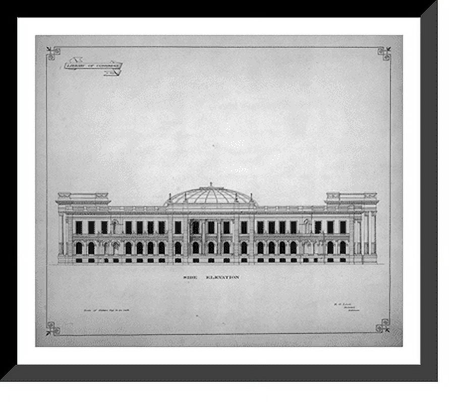 Historic Framed Print, [Library of Congress, Washington, D.C. Side ...