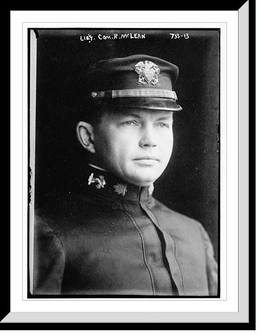 Historic Framed Print, Lieut. Com. R. McLean, 17-7/8" x 21-7/8 ...