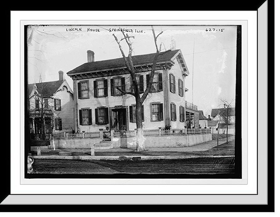 Historic Framed Print, Lincoln House, exterior, Springfield, Ill., 17-7/8" x 21-7/8" - Walmart.com