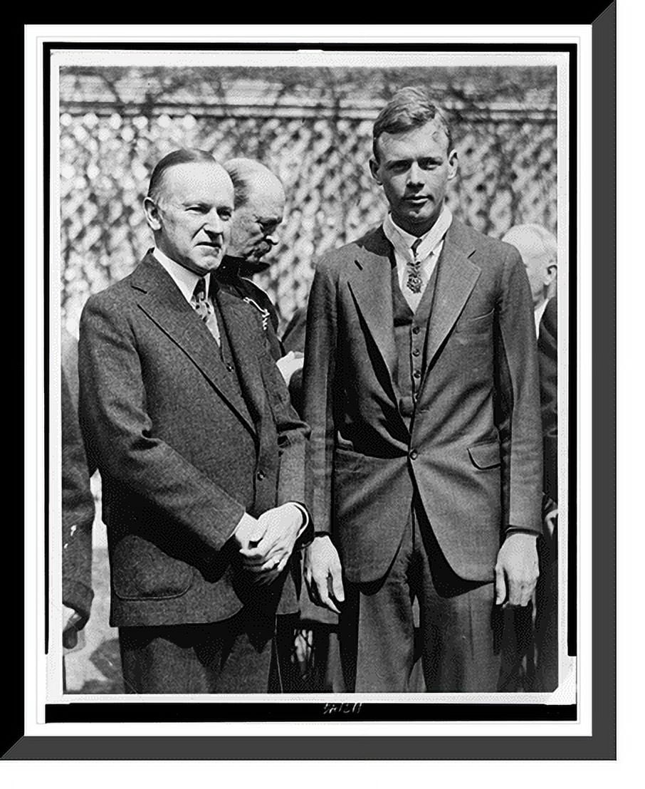 Historic Framed Print, Lindbergh receives the Congressional Medal of ...