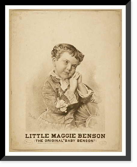 Historic Framed Print, Little Maggie Benson the original Baby Benson ...