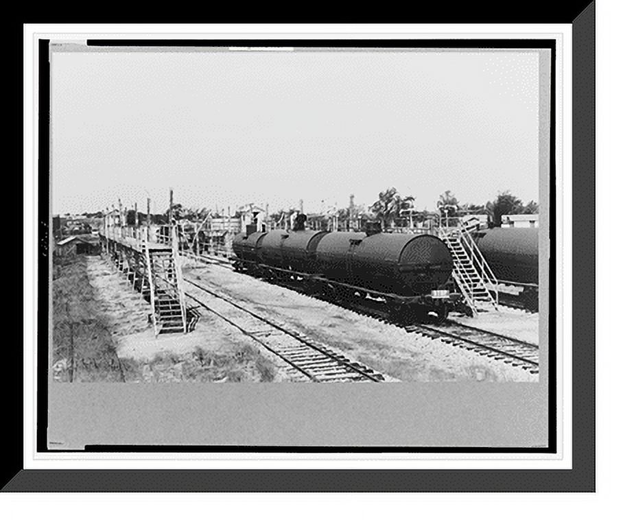 Historic Framed Print, Loading platform for tank cars, Seminole oil ...
