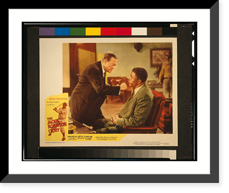 Historic Framed Print, [Lobby card promoting The Jackie Robinson Story ...