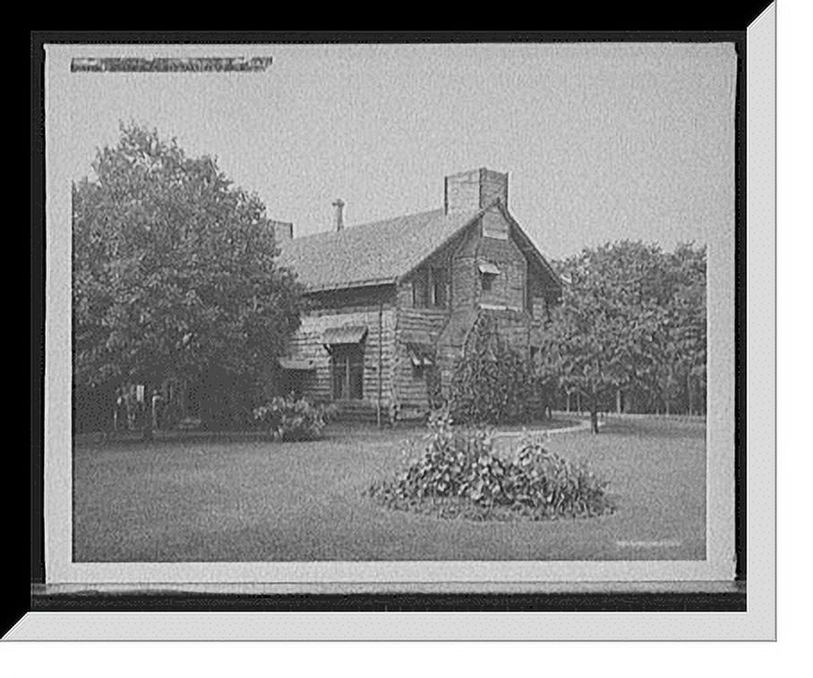 Historic Framed Print, Log cabin, Palmer Park, Detroit, Mich., 17-7/8 ...