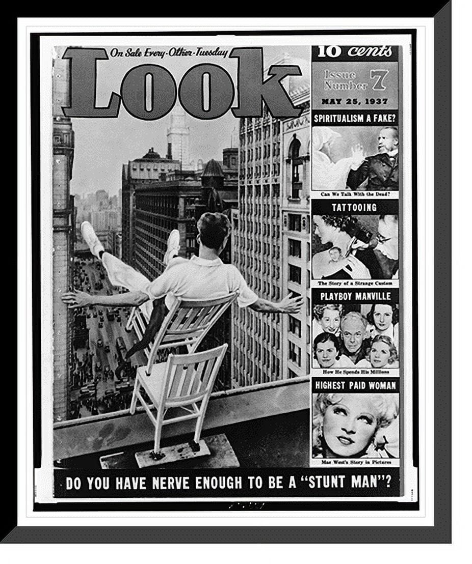 Historic Framed Print, [Look magazine cover illustration showing ...