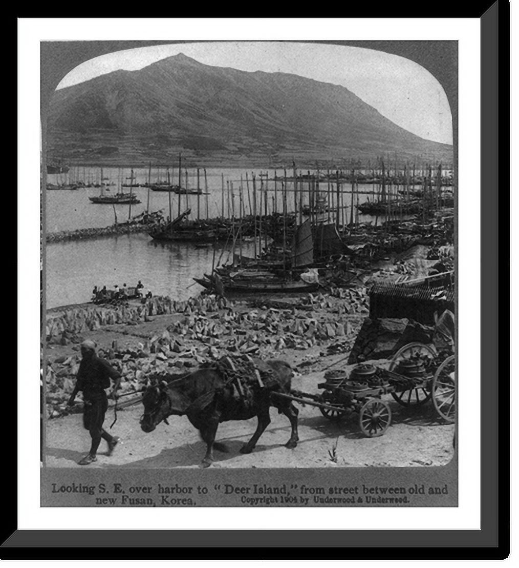 Historic Framed Print, Looking S.E. over harbor to Deer Island, from ...