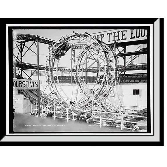 Historic Framed Print, Loop the Loop, Coney Island, N.Y., 17-7/8" x 21 ...