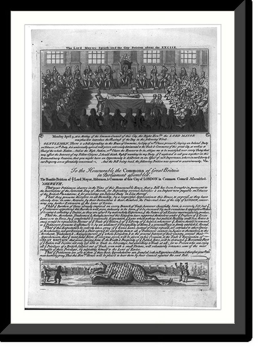 Historic Framed Print, The Lord Mayor's speech and the city petition ...