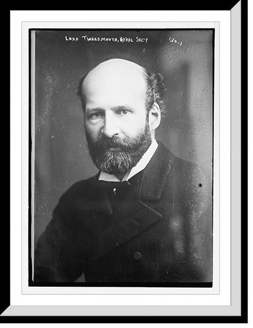 Historic Framed Print, Lord Tweedmouth, Naval Secretary, portrait bust ...